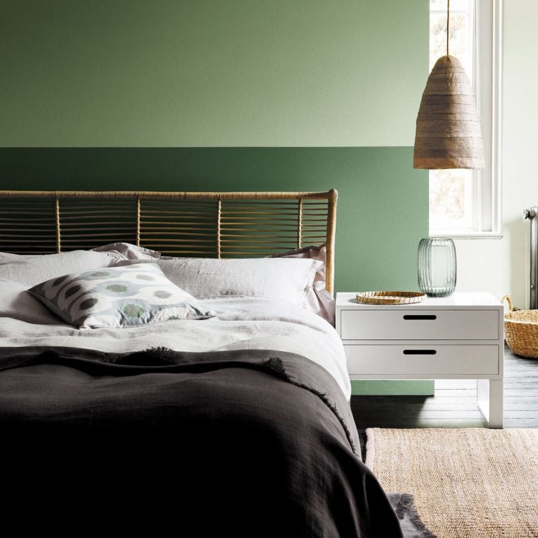 Camera da letto pareti color verde muschio: 10 idee e foto