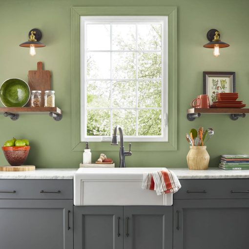 Cucina pareti color verde muschio: 10 idee e foto