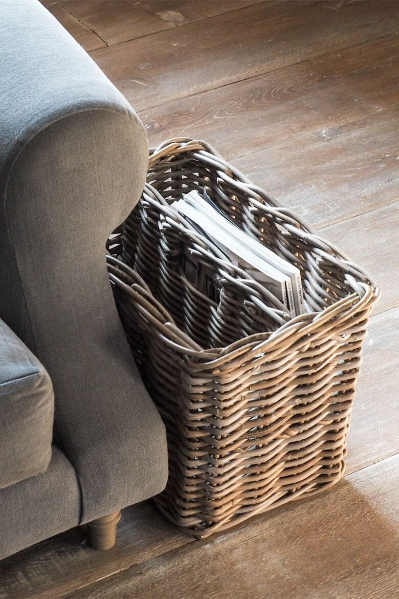 Cestini in vimini per il soggiorno: 10 idee e foto