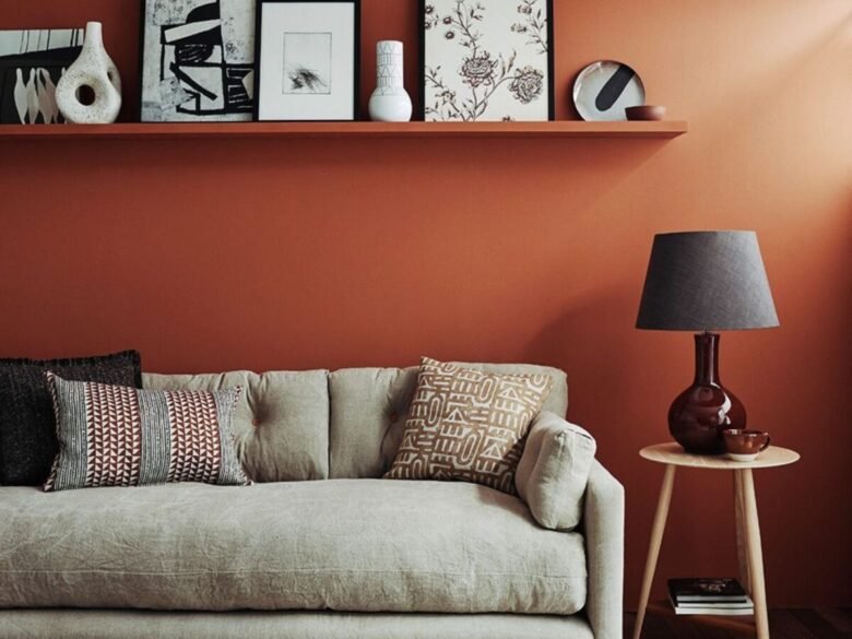 Pareti soggiorno color ruggine: 10 idee e foto